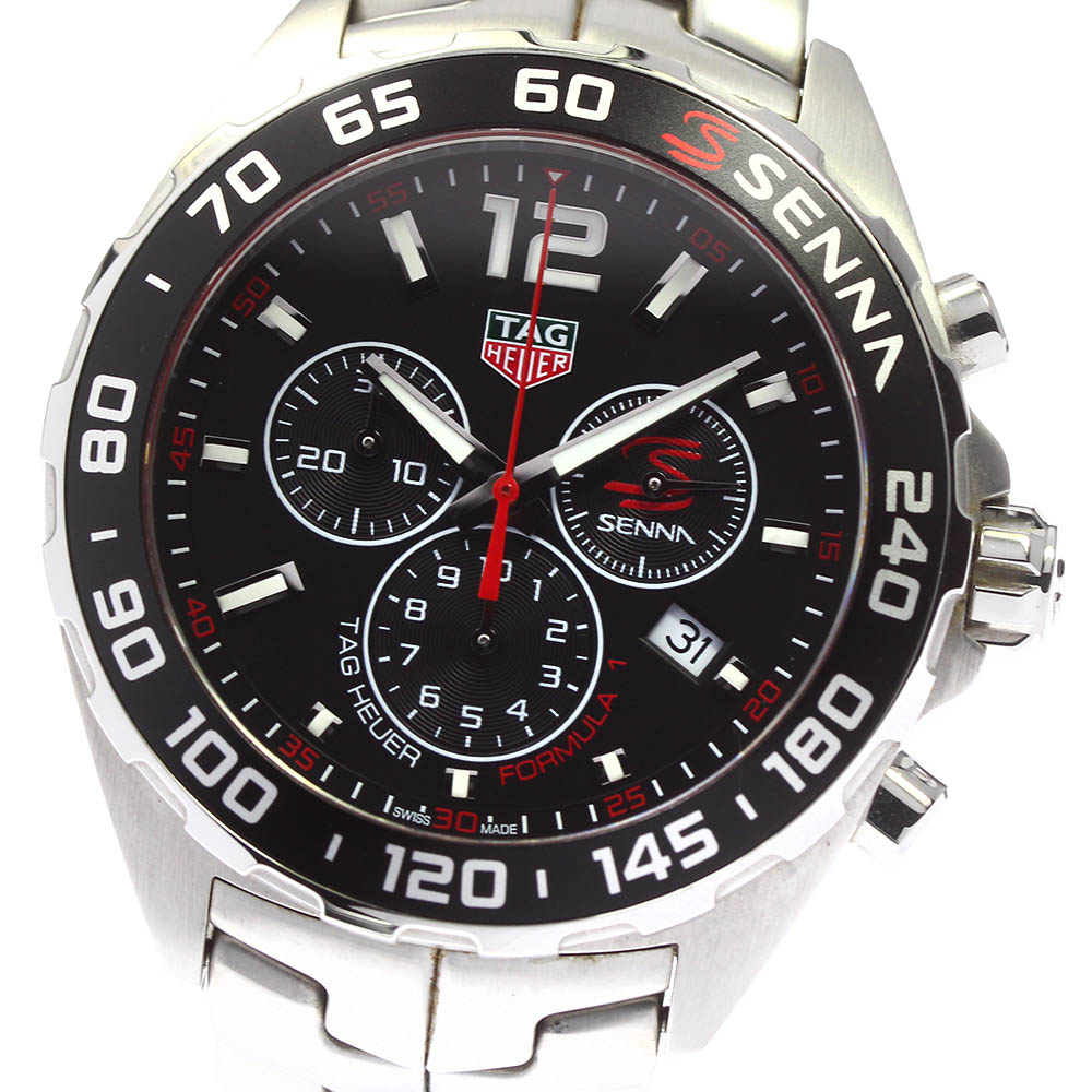 【楽天市場】☆良品★箱・保証書付き【TAG HEUER】タグホイヤー フォーミュラ1 クロノグラフ アイルトン・セナ CAZ1015 ...