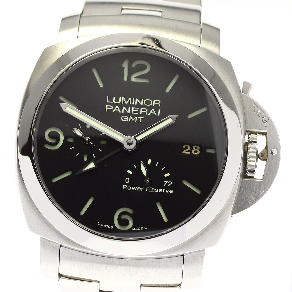 【楽天市場】パネライ PANERAI PAM00347 ルミノール1950 3デイズ GMT パワーリザーブ 自動巻き メンズ 内箱付き ...