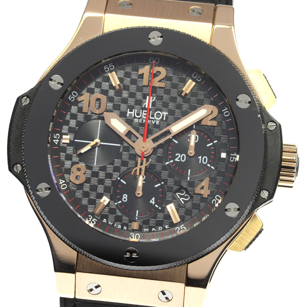 【楽天市場】☆良品 ★箱・保証書付き【HUBLOT】ウブロ ビッグバン ゴールド セラミック クロノグラフ 301.PB.131.PB 自動 ...
