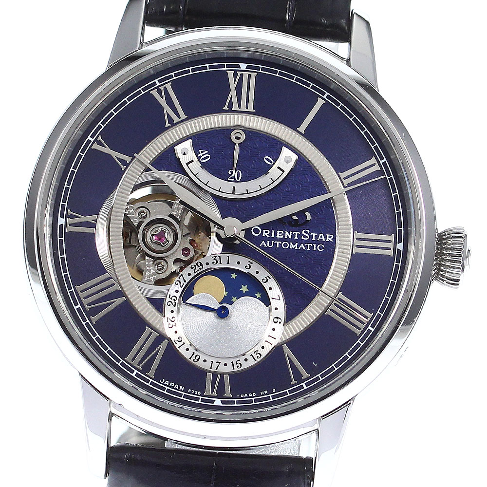 【楽天市場】☆良品 ★箱付き【ORIENT】オリエント オリエントスター メカニカル ムーンフェイズ RK-AM0002L 自動巻き メンズ ...
