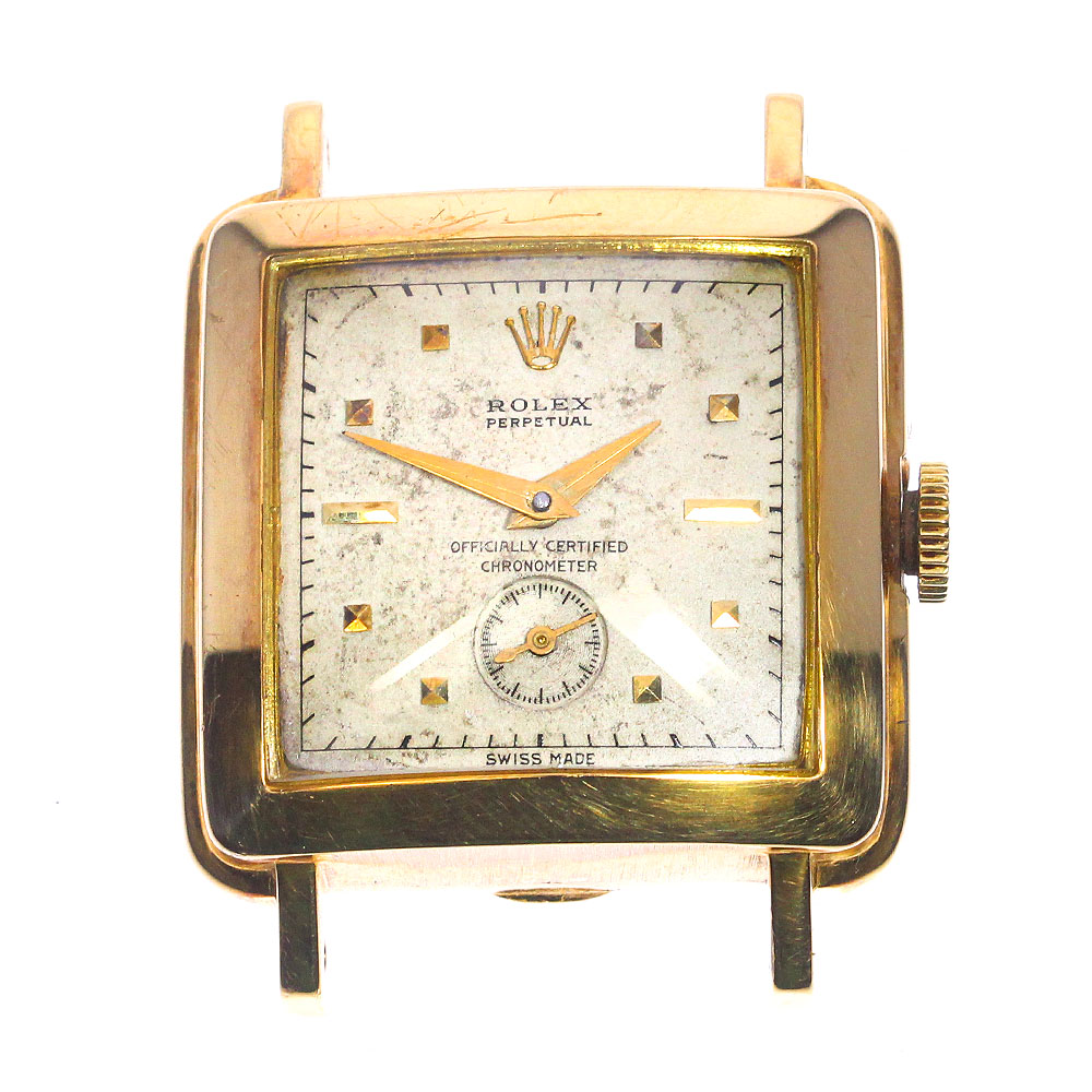 【楽天市場】☆訳あり 【ROLEX】ロレックス ペーパチュアル K18YG スクエア 4643 自動巻き メンズ_648999【中古 ...