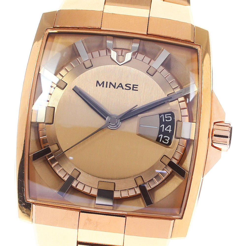 【楽天市場】★保証書付き【MINASE】ミナセ HiZシリーズ ホライズン デイト VM02-M03PB 自動巻き メンズ_739777【中古 ...