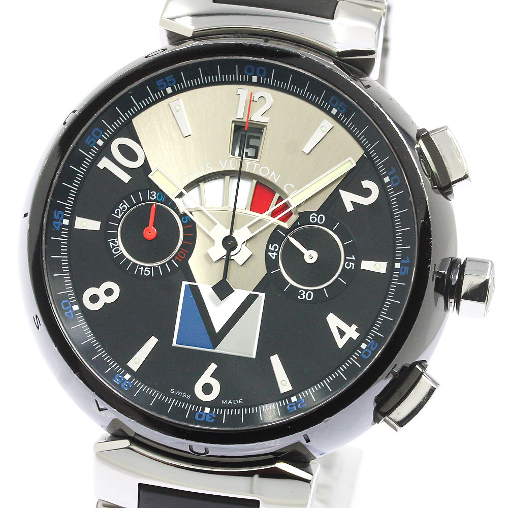 【楽天市場】訳あり ルイ・ヴィトン LOUIS VUITTON Q102G タンブール レガッタ クロノグラフ 自動巻き メンズ ...