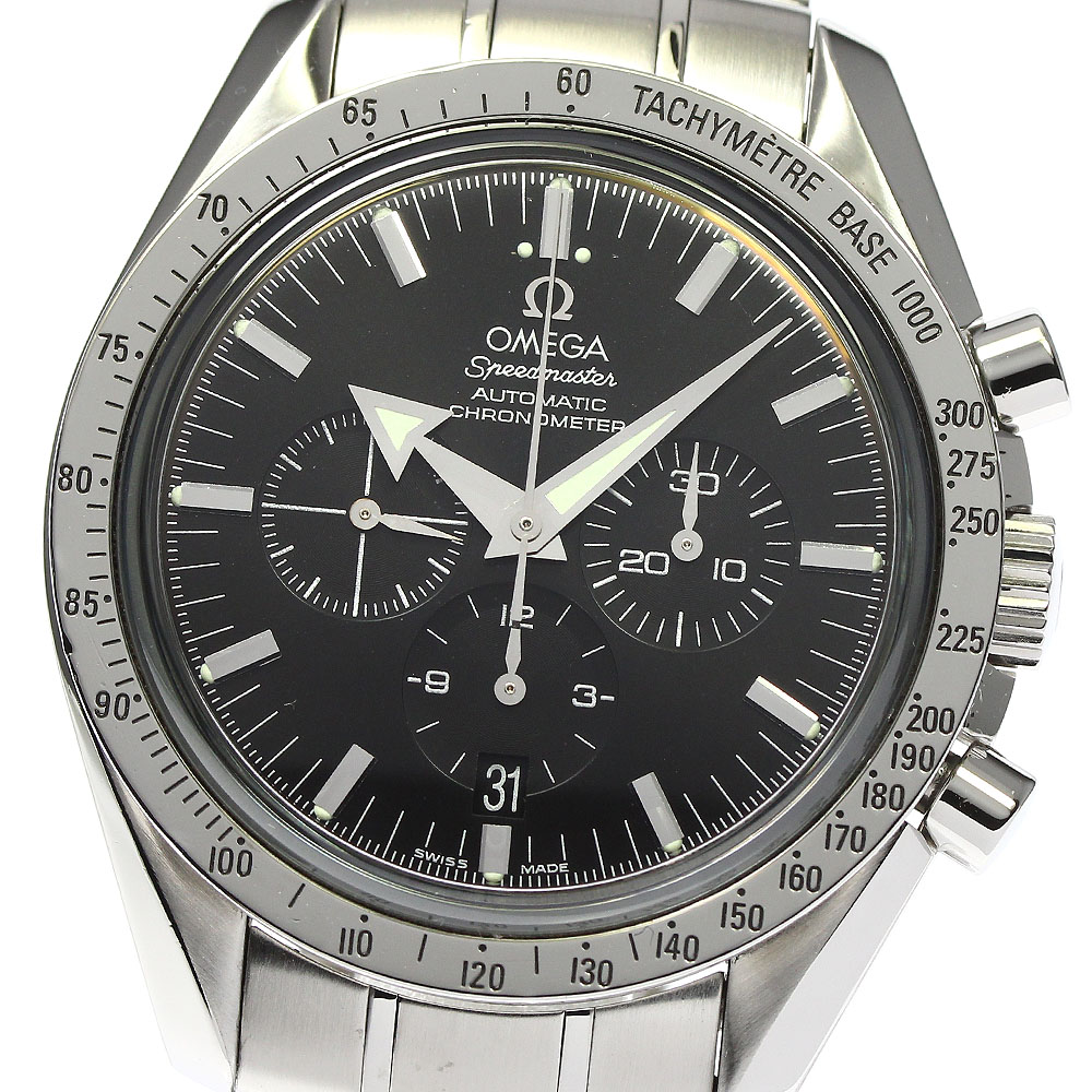 【楽天市場】オメガ OMEGA 3551.50 スピードマスター ブロードアロー クロノグラフ デイト 自動巻き メンズ 良品 箱・保証書付き ...