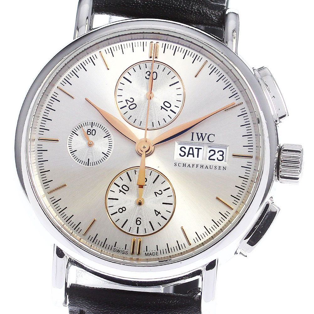【楽天市場】IWC IWC SCHAFFHAUSEN IW378302 ポートフィノ クロノグラフ デイデイト 自動巻き メンズ ...