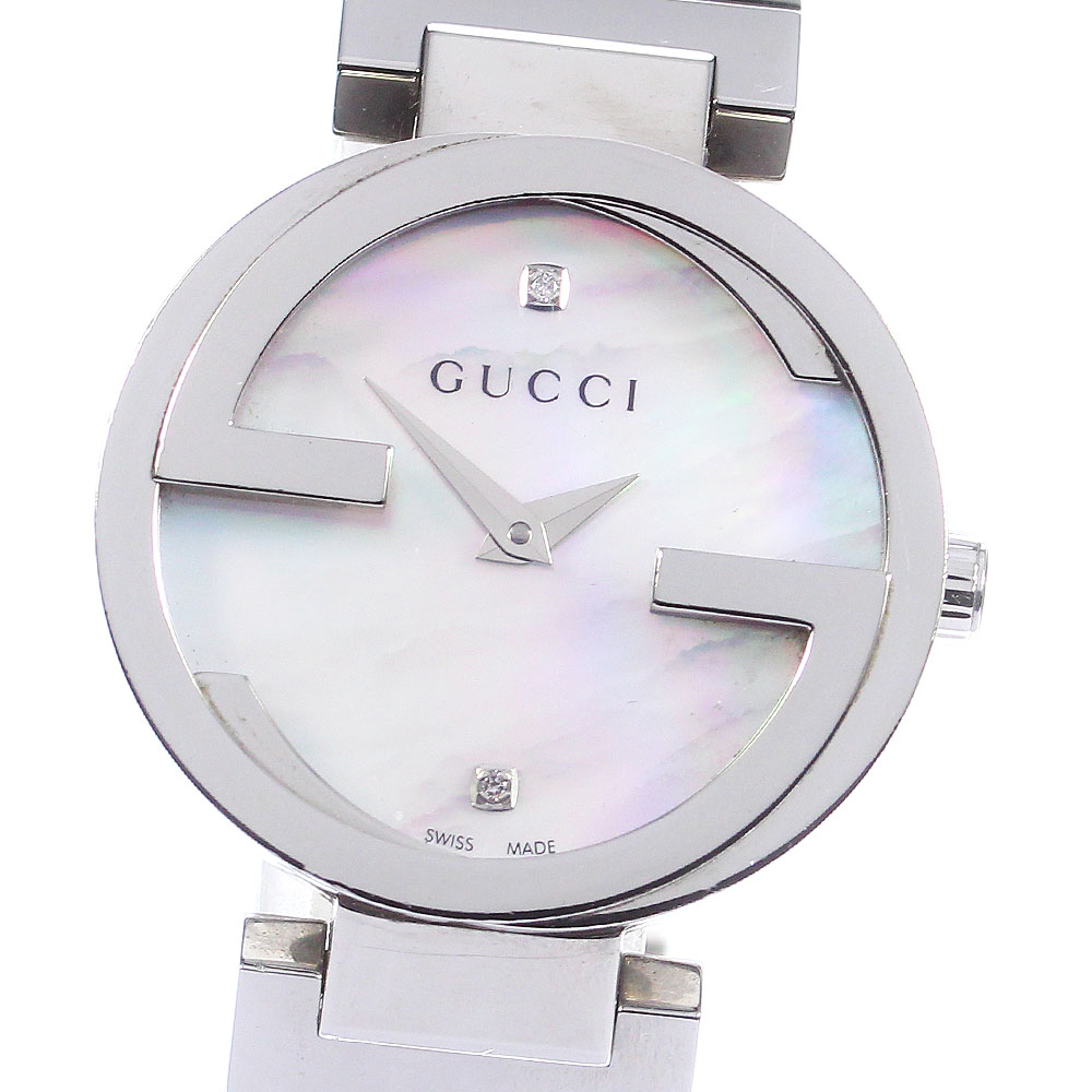 【楽天市場】グッチ GUCCI YA133505 インターロッキング 133.5 クォーツ レディース 箱・保証書付き_764575【中古 ...