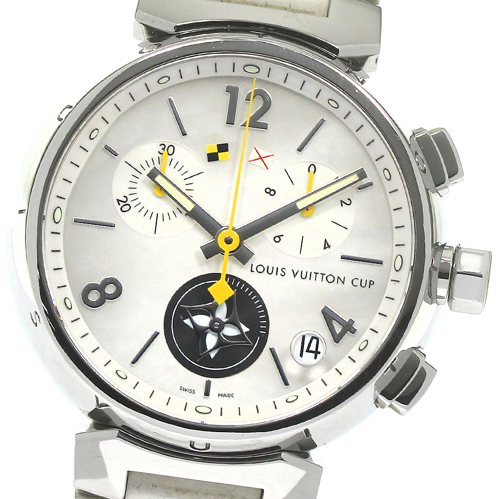 【楽天市場】ベルト訳あり ルイ・ヴィトン LOUIS VUITTON Q11BA タンブール ラブリーカップ クロノグラフ クォーツ メンズ ...