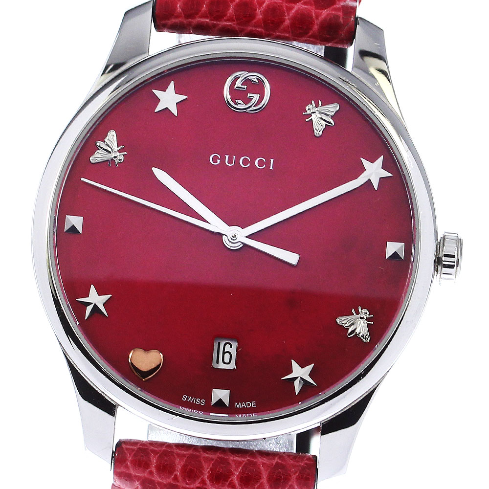【楽天市場】グッチ GUCCI 126.4/YA126584 Gタイムレス デイト クォーツ レディース _790961【中古】：CLOSER
