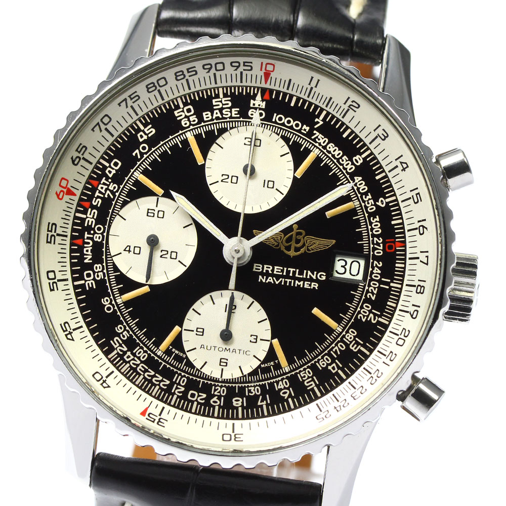 【楽天市場】ブライトリング BREITLING A13019 オールドナビタイマー クロノグラフ 自動巻き メンズ _800518【中古 ...