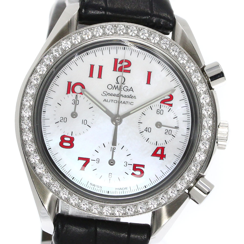 【楽天市場】オメガ OMEGA 3815.79.40 スピードマスター クロノグラフ ダイヤベゼル 自動巻き レディース _798318【中古 ...