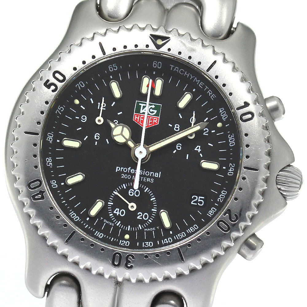 【楽天市場】タグホイヤー TAG HEUER S39.306 セル クロノグラフ デイト クォーツ メンズ 保証書付き_801632【中古 ...