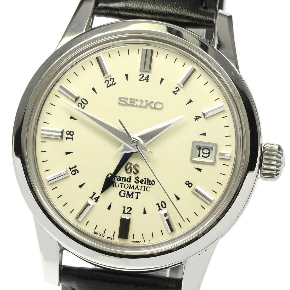 【楽天市場】セイコー SEIKO SBGM003/9S56-00B0 グランドセイコー GMT デイト 自動巻き メンズ 良品 箱付き ...
