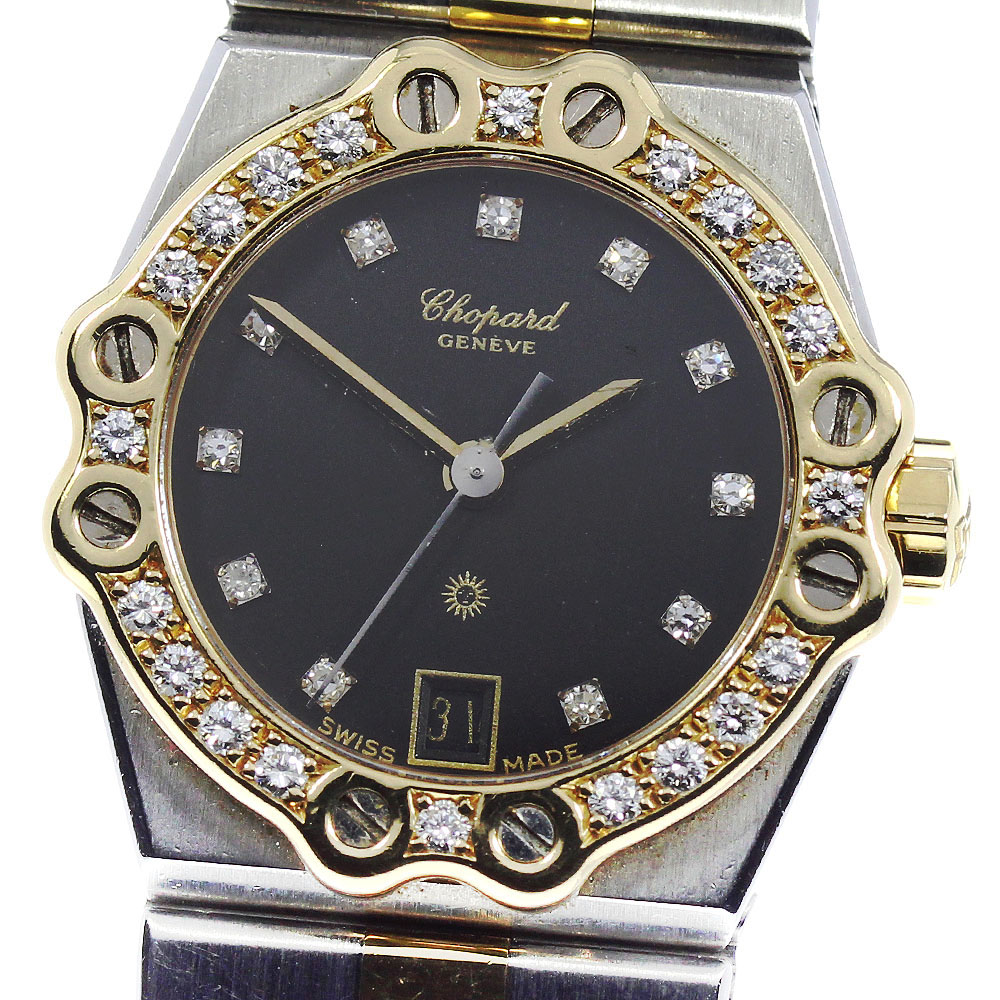 【楽天市場】ショパール Chopard 8024 サンモリッツ YGコンビ 11Pダイヤ ダイヤベゼル クォーツ レディース _806163【中古】：CLOSER