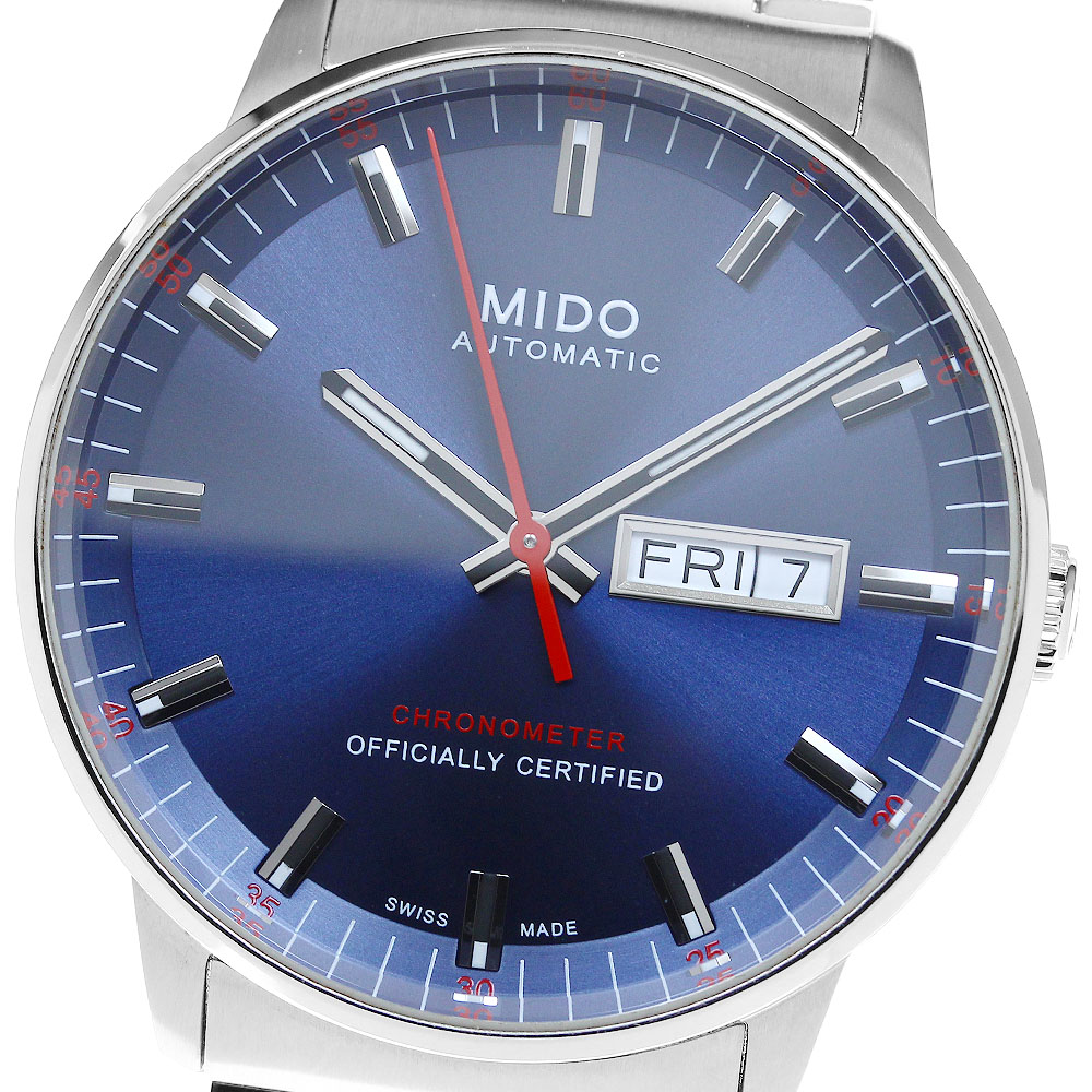 【楽天市場】ミドー MIDO M021.431.11.041.00 コマンダー クロノメーター デイデイト 自動巻き メンズ 美品 箱・保証書付き_818952【中古】：CLOSER