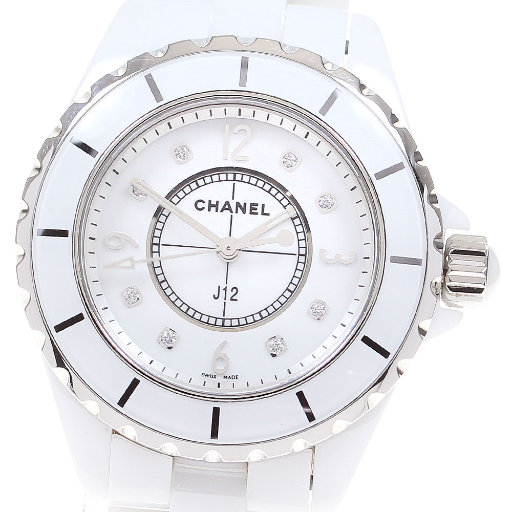 【楽天市場】シャネル CHANEL H2422 J12 33mm 白セラミック 8Pダイヤ クォーツ レディース 良品 _829646【中古 ...