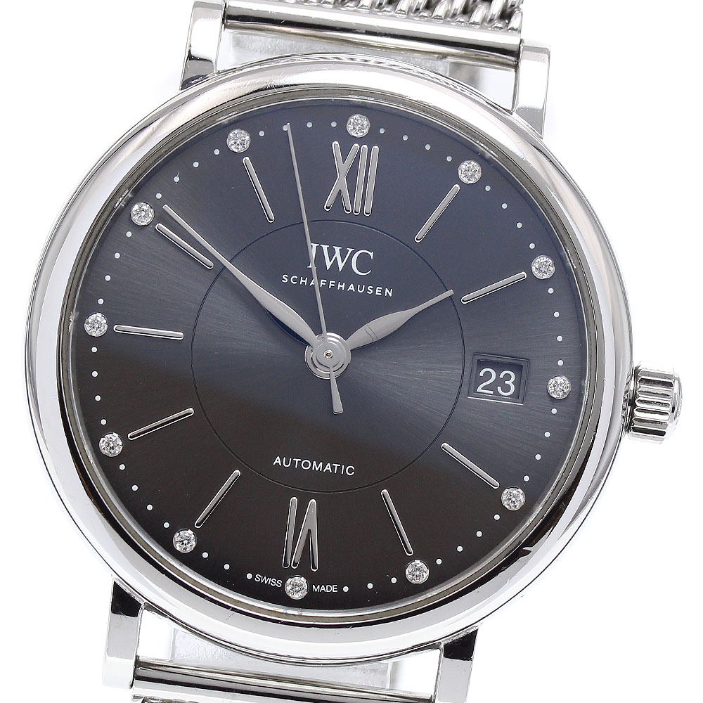 【楽天市場】IWC IWC SCHAFFHAUSEN IW458110 ポートフィノ オートマティック 37 12Pダイヤ 自動巻き ボーイズ ...