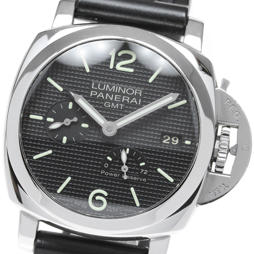 【楽天市場】パネライ PANERAI PAM00537 ルミノール 1950 3デイズ GMT アッチャイオ デイト パワーリザーブ 自動巻き ...