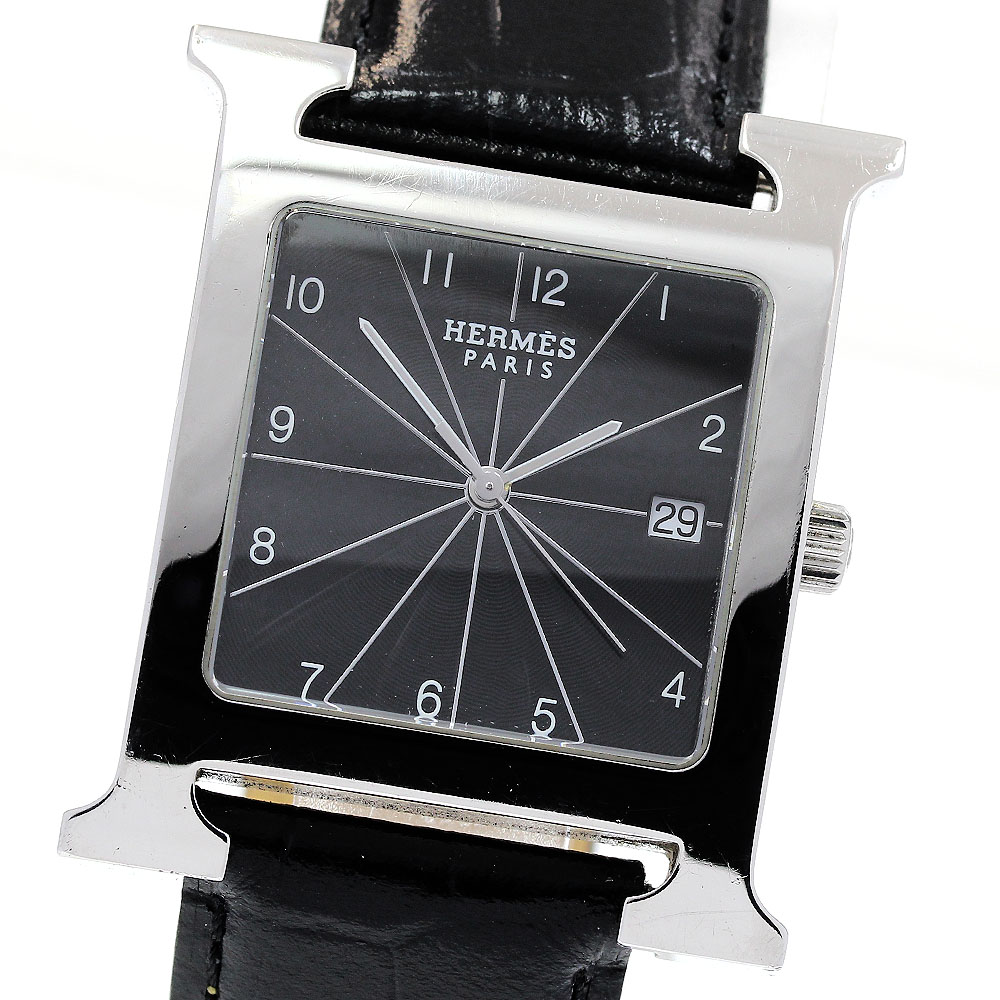 【楽天市場】エルメス HERMES HH1.810 Hウォッチ デイト クォーツ メンズ 内箱・保証書付き_830224【中古】：CLOSER
