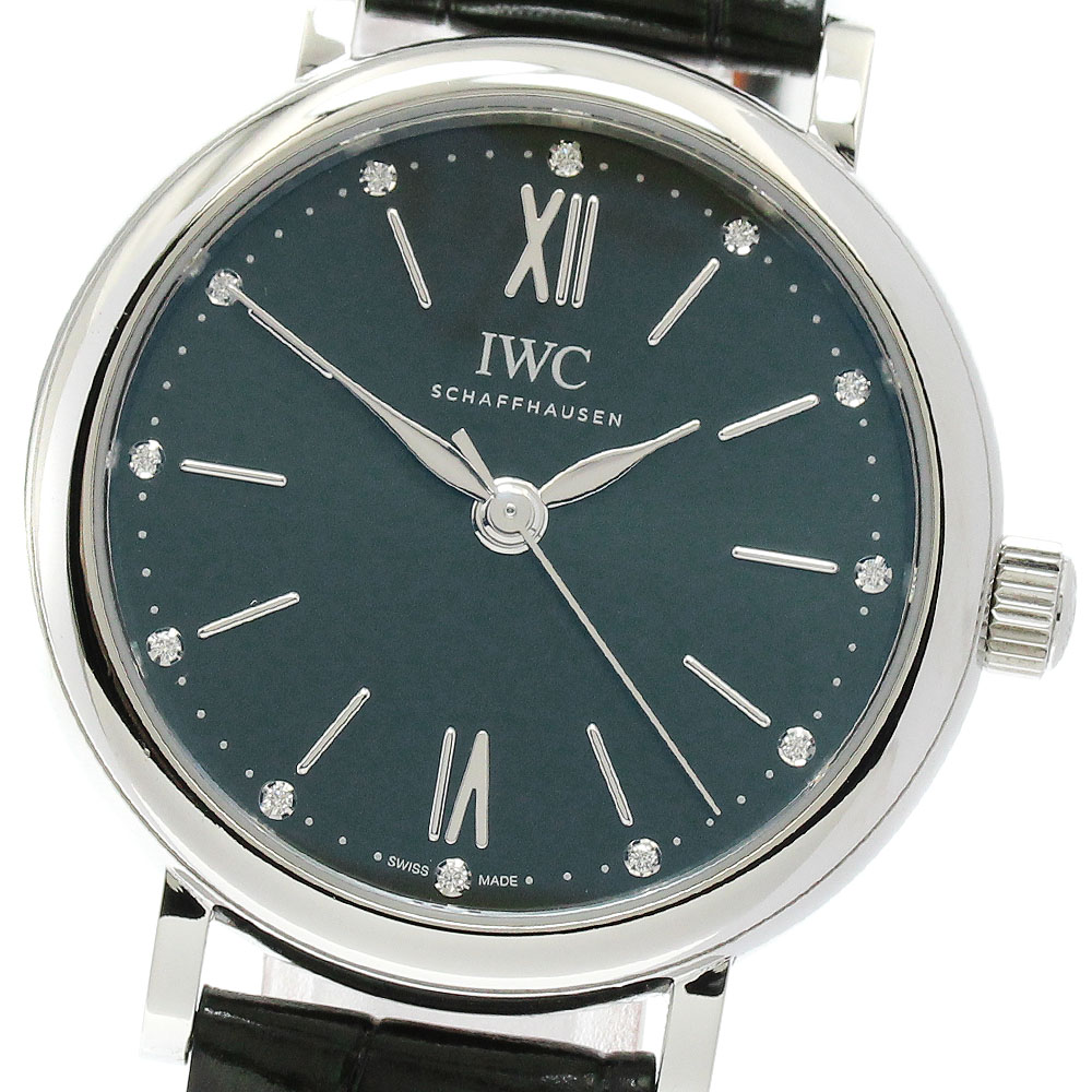 【楽天市場】IWC IWC SCHAFFHAUSEN IW357405 ポートフィノ オートマティック 34 12Pダイヤ 自動巻き ...