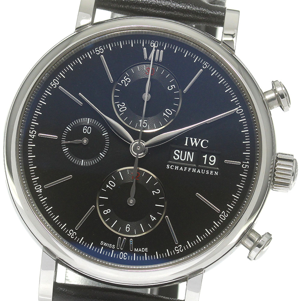 【楽天市場】IWC SCHAFFHAUSEN IW391029 ポートフィノ クロノグラフ デイデイト 自動巻き メンズ 良品 _840299 ...
