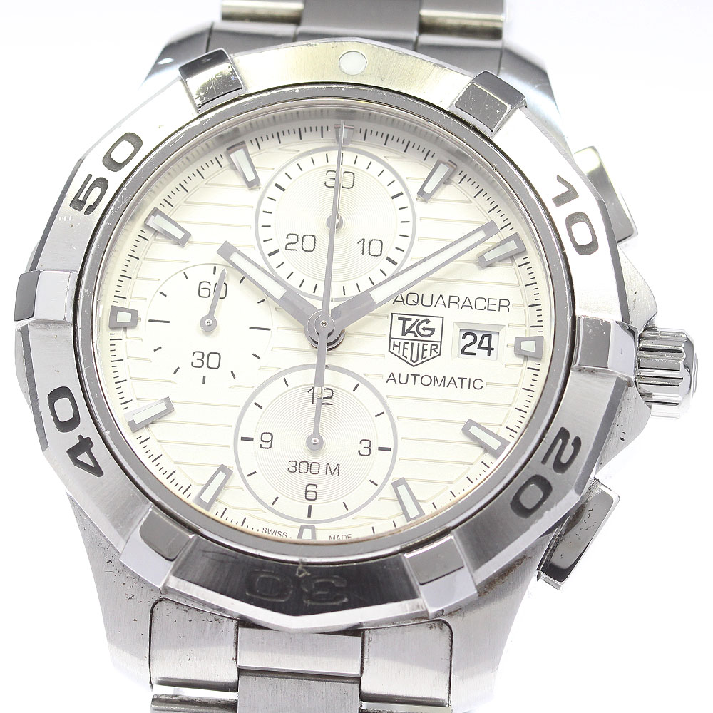 【楽天市場】タグホイヤー TAG HEUER CAP2111 アクアレーサー デイト クロノグラフ 自動巻き メンズ 保証書付き_846451 ...