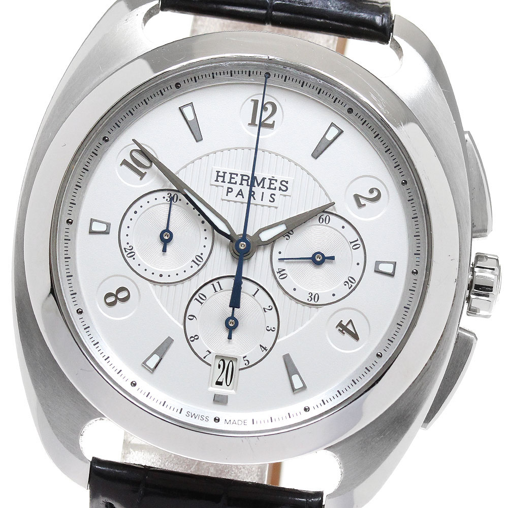 【楽天市場】エルメス HERMES DR5.910/038897WW00 ドレサージュ クロノグラフ 自動巻き メンズ 箱・保証書付き ...
