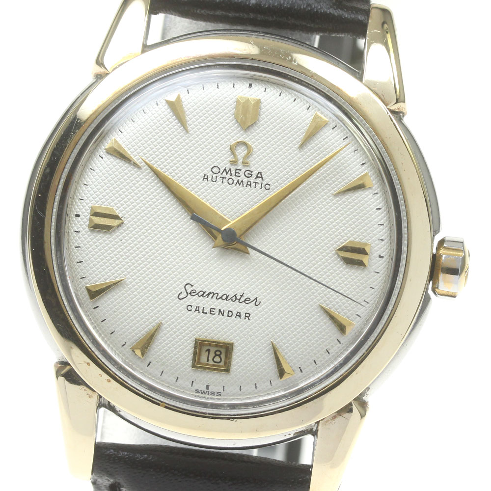 【楽天市場】オメガ OMEGA 2627-7SC シーマスター カレンダー デイト ハーフローター cal.353 自動巻き メンズ ...