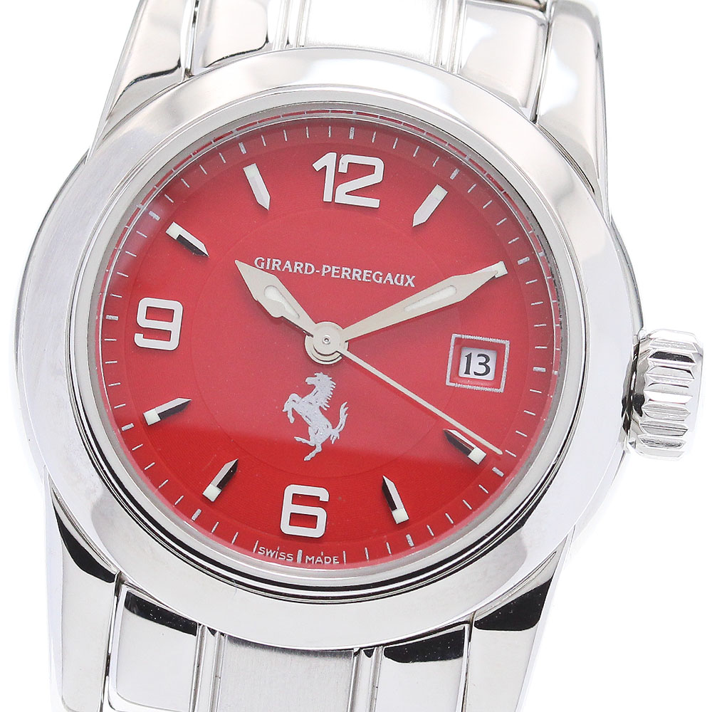 【楽天市場】ジラール・ペルゴ GIRARD PERREGAUX 8040 フェラーリ デイト 自動巻き レディース 良品 _842511【中古 ...