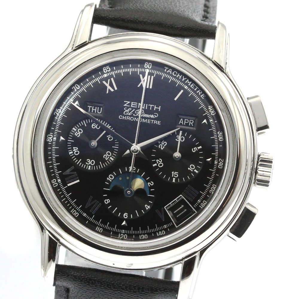 【楽天市場】ゼニス ZENITH 01.0240.410 クロノマスター ムーンフェイズ トリプルカレンダー 自動巻き メンズ 良品 保証書付き_870771【中古】：CLOSER