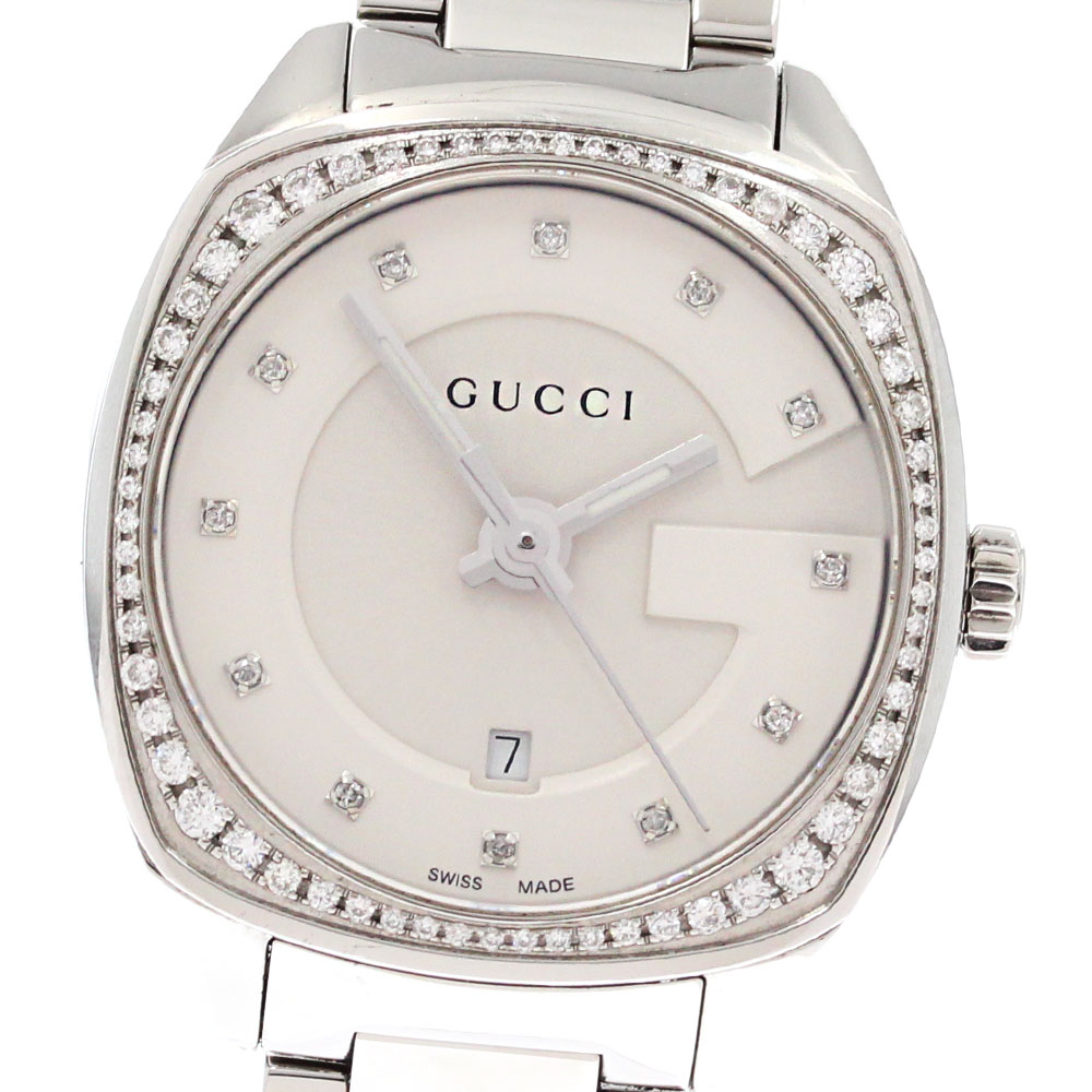 【楽天市場】グッチ GUCCI 142.5/YA142505 12Pダイヤ ダイヤベゼル クォーツ レディース 箱・保証書付き_880961 ...