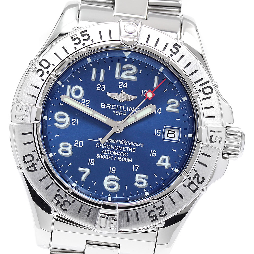 【楽天市場】ブライトリング BREITLING A17360 スーパーオーシャン デイト 自動巻き メンズ 良品 _902202【中古】：CLOSER