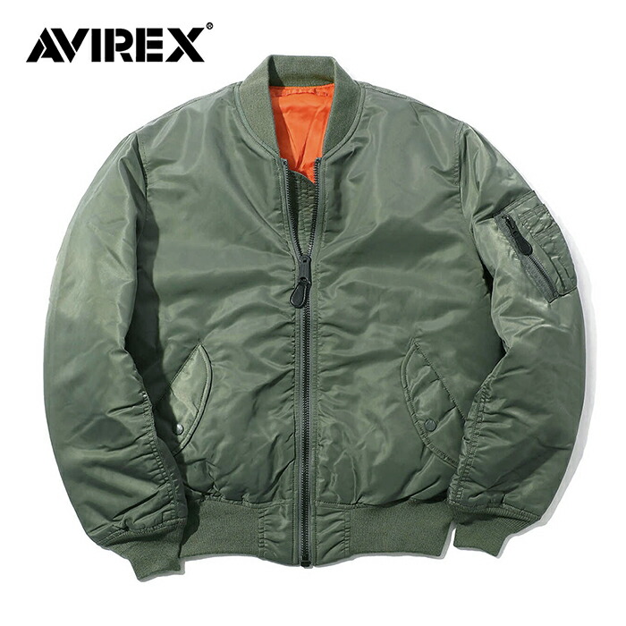 【楽天市場】AVIREX アヴィレックス MA-1 コマーシャル (リバーシブル) / MA-1 COMMERCIAL メンズ フライトジャケット アウター ミリタリー ブルゾン セージ ...
