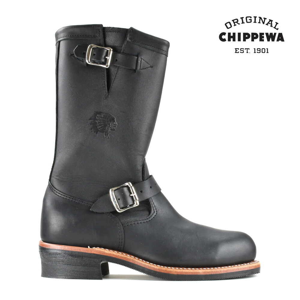 【楽天市場】チペワ CHIPPEWA ENGINEER BOOT 11 Inch STEEL TOE 27899 EE BLACK スティール ...