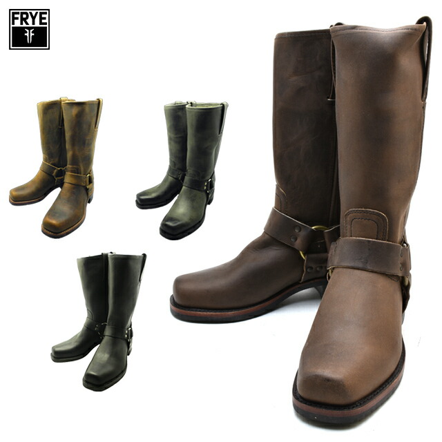 【楽天市場】FRYE 12R HARNESS BOOTS 87350 CHARCOAL BLACK DARKBROWN GAUCHO フライ ハーネス ブーツ 87350 チャコール ブラック ...