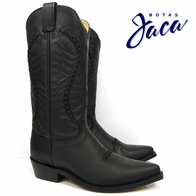 【楽天市場】ハカ Botas Jaca 3103 black waxybiker no stripwestern boots cow boy ...