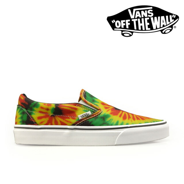 【楽天市場】バンズ スニーカー クラッシック スリッポン VANS CLASSIC SLIP-ON メンズ ラスタ タイダイ Rasta ...