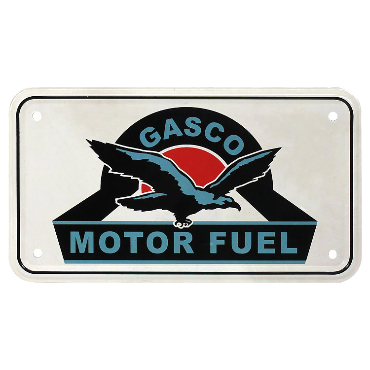 【楽天市場】バイクナンバープレート型CMプレート GASCO MOTOR FUEL 縦10×横18cm インテリア ミニ看板 アメリカン雑貨 ...