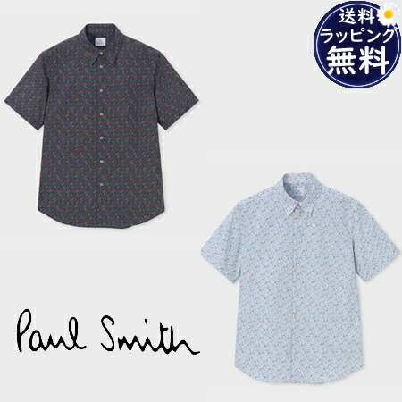 【楽天市場】【送料無料】【ラッピング無料】ポールスミス Paul Smith 半袖シャツ カジュアルシャツ Oxeye Daisy 綿100% ...