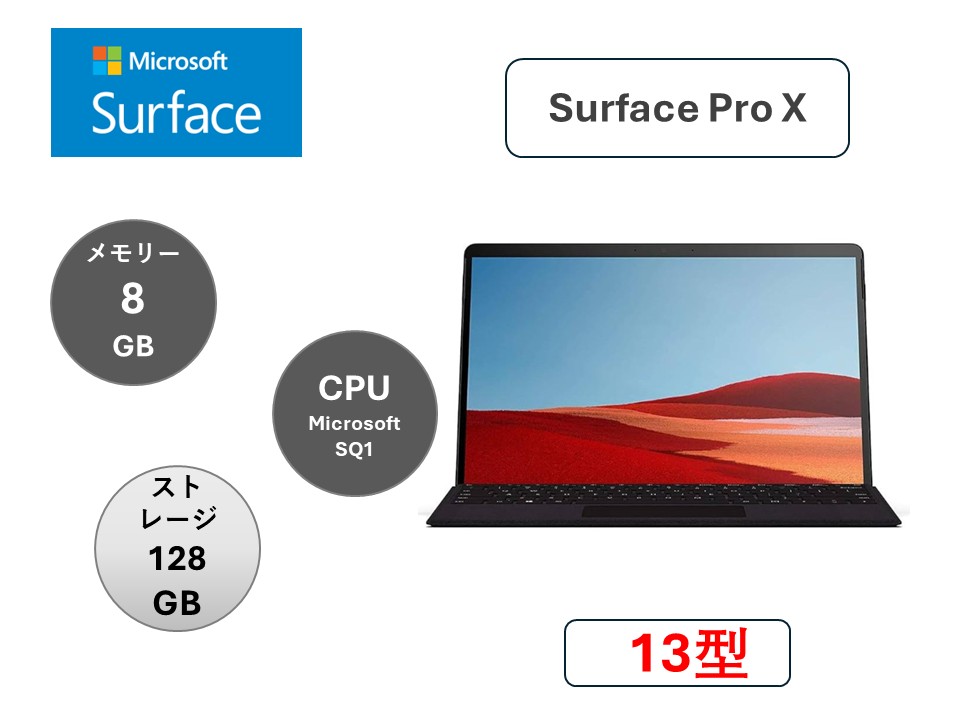 【楽天市場】マイクロソフト(Microsoft) タブレットPC マイクロソフト Surface Pro X SIMフリー JQH-00011 ...