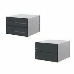 【楽天市場】###u.田島メタルワーク【MX-92-36FBY-2-B (myナンバー錠)】集合住宅用 郵便受箱 前入後出 ヨコ開き扉 2段 ブラック 投入口側：防雨仕様 大型郵便対応タイプ ...