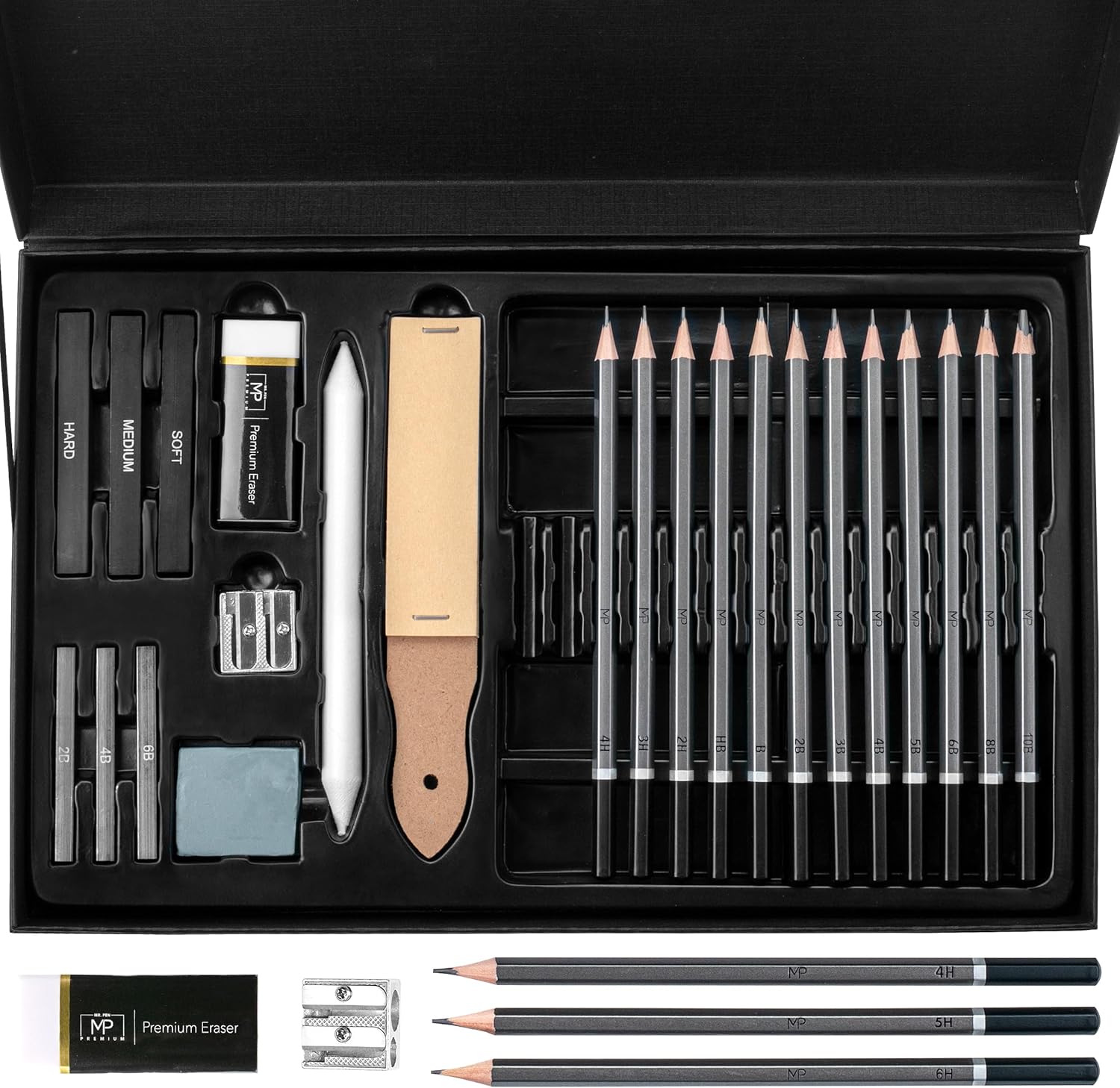【楽天市場】Mr.ペン 描画用スケッチ鉛筆セット 25本セット グラファイトスティック付き Mr. Pen- Sketching ...
