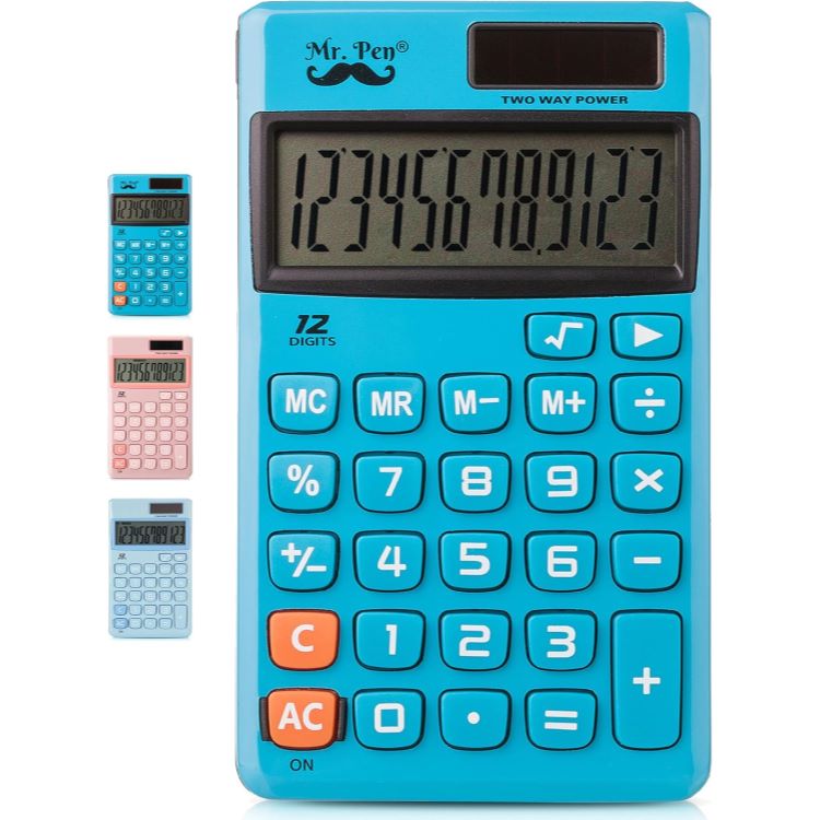 【楽天市場】Mr.ペン スタンダード電卓 12桁 ブルー Mr. Pen- Standard Function Calculator【お取り寄せ商品】【合わせて買いたい】：カリフォルニアスマイル