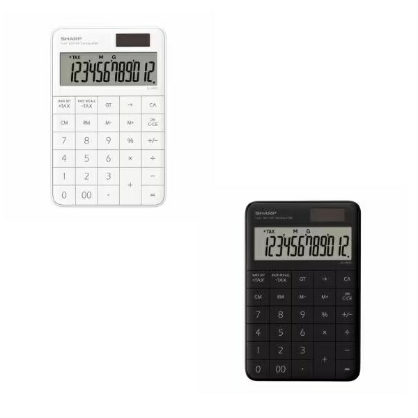 【楽天市場】シャープ 電卓 ELVM72 | SHARP EL-VM72-WX デザイン電卓 12桁 ホワイト系 ELVM72WX EL-VM72-BX ブラック系 ELVM72BX：コチ ...