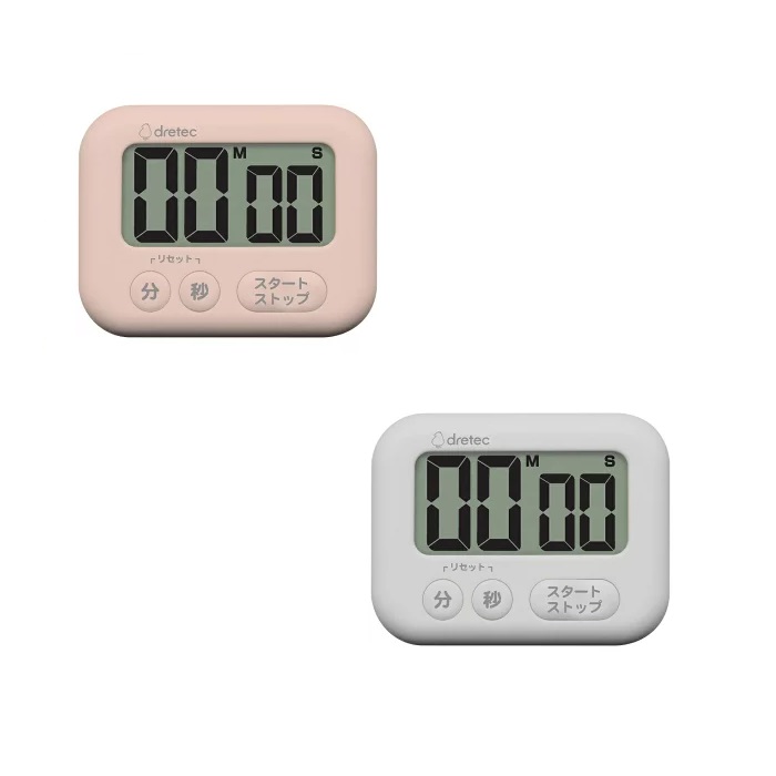 【楽天市場】ドリテック キッチンタイマー T-614 | dretec 大画面タイマー シャボン ピンク T-614PK ホワイト T-614WT：コチ ワームス（CO-CHI warmth）