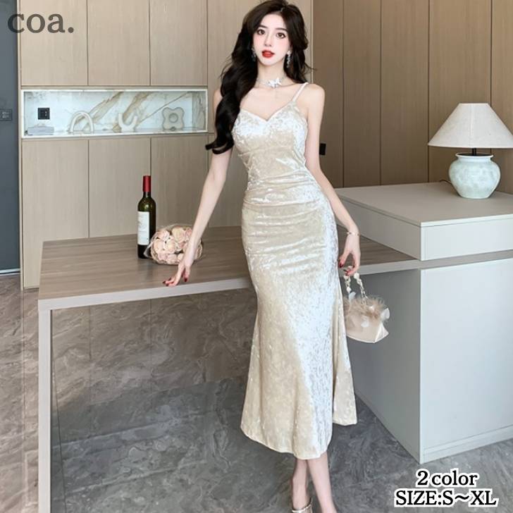【楽天市場】タイトワンピース レディース ノースリーブ ミモレ丈 ロング丈 ドレスワンピース キャバドレス ワンピースドレス シンプル 無地 ...
