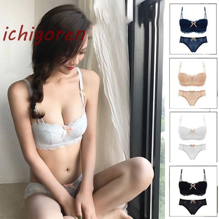【楽天市場】ブラジャー ショーツセット 女性下着 上下セット 脇肉 ブラ おしゃれ 総レース ノンワイヤー 1/2カップ 育乳ブラ バストアップ：coco-ailes