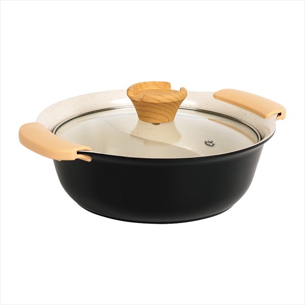 【楽天市場】セラミックコート 二食鍋 7号サイズ MUL-20BK・ブラック：贈り物専門店ココイロギフト