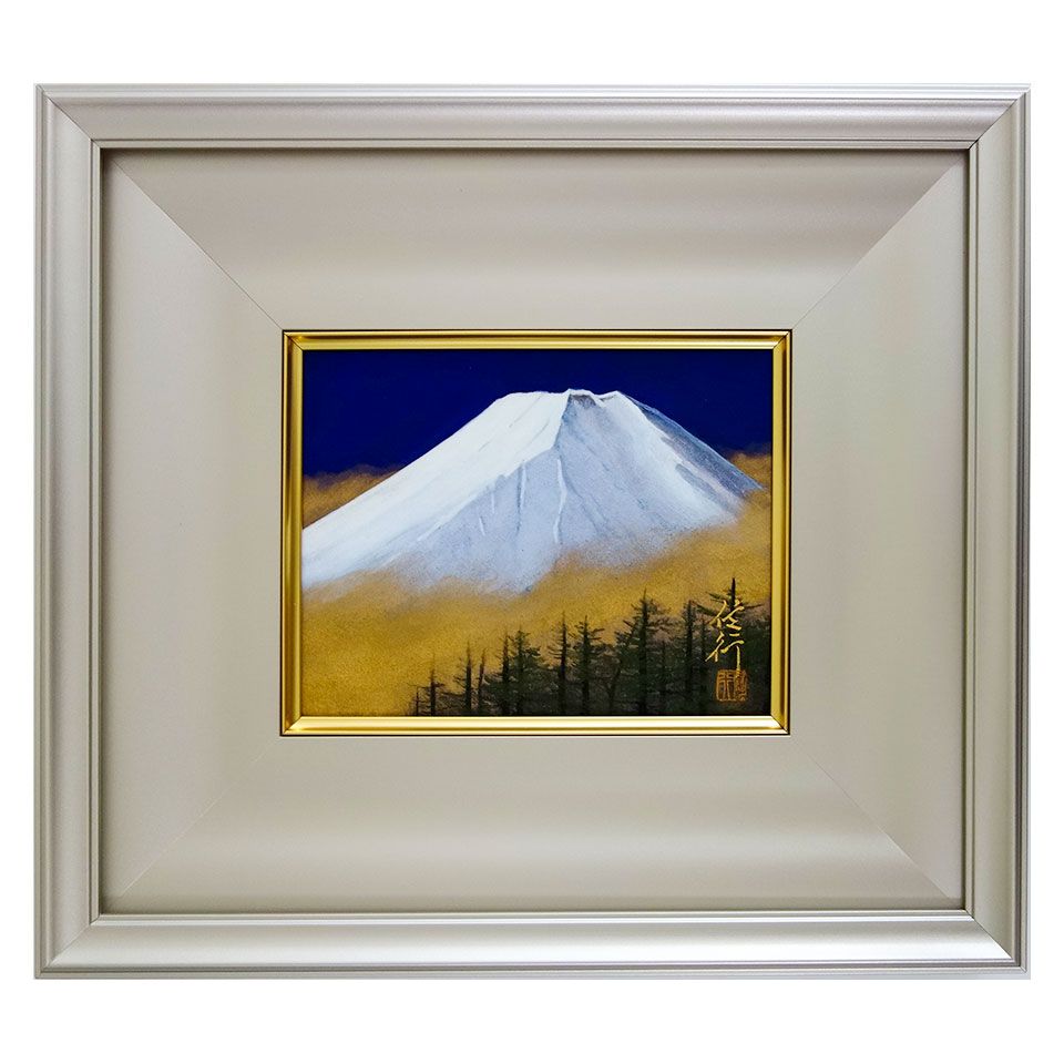 【楽天市場】日本画 F0号 清水信行 「富岳」 額付き 真筆 肉筆画 手描き 額付き 作家直筆サイン 共シールあり 風景画 霊峰 白富士 富嶽 ...