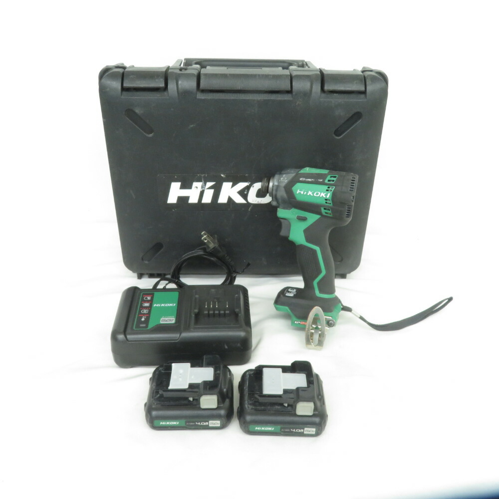 【楽天市場】HiKOKI ハイコーキ 10.8V 4.0Ah コードレスインパクトドライバ アグレッシブグリーン ケース・充電器・バッテリ2個セット WH12DCA(2LS) 中古：ココロード ...
