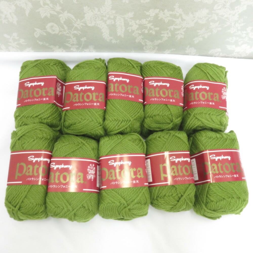 【楽天市場】毛糸 藤久 Patora パトラ Symphony シンフォニー 並太 50g玉巻 10玉セット 色番348 グリーン系 編み物 ...